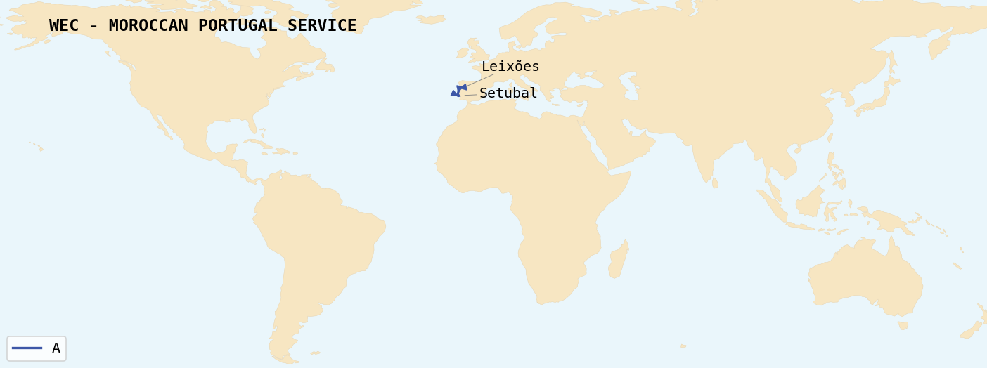 WEC - MOROCCAN PORTUGAL SERVICE – Casablanca to Vigo container service